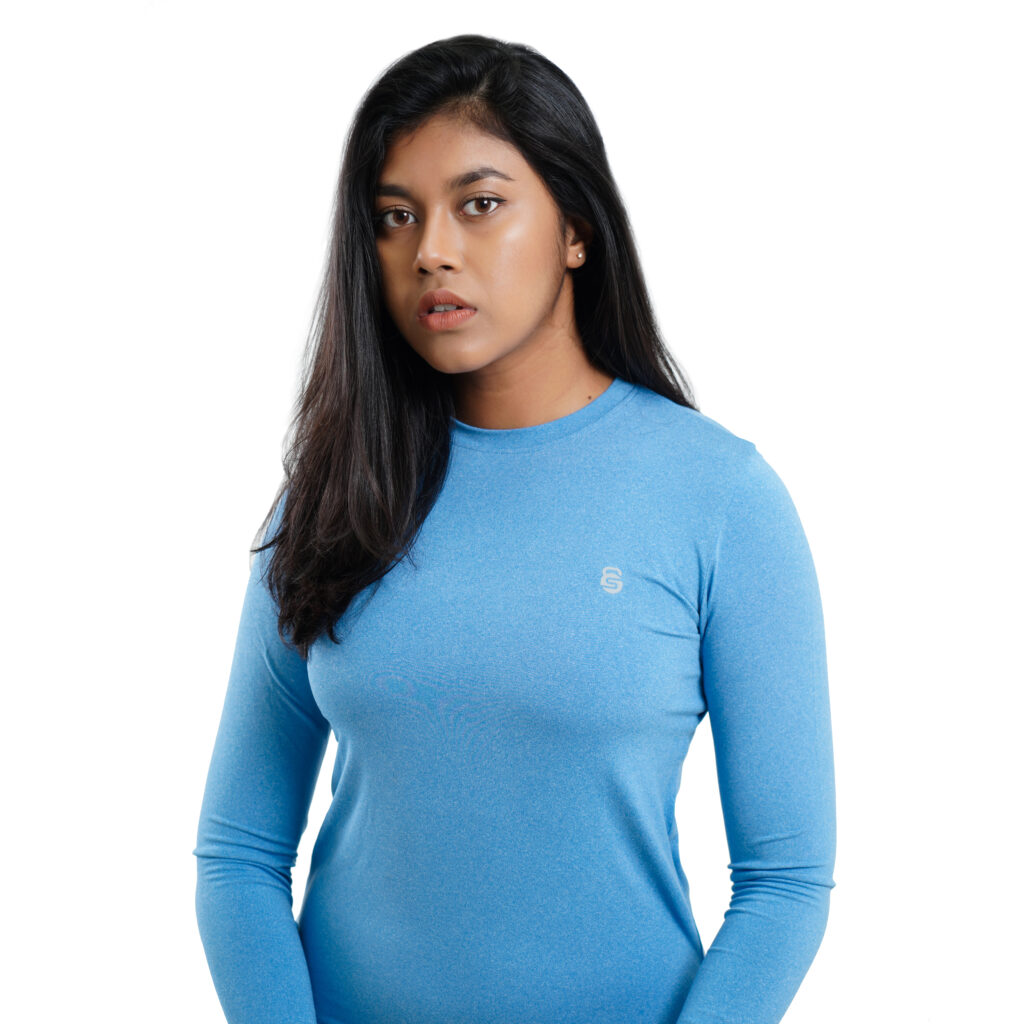 SheActive Infinity Long Sleeve Training Top – Coastal Blue – sheactive