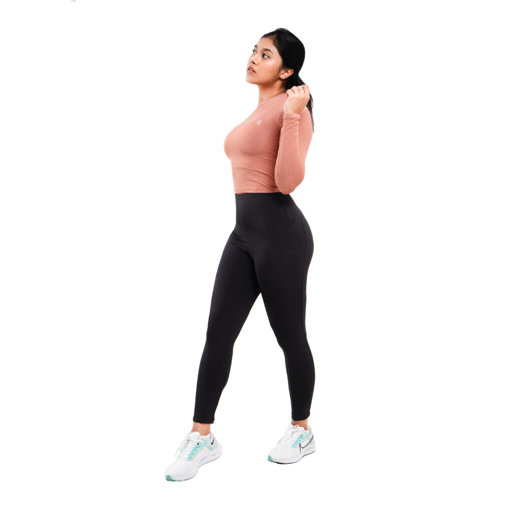 SheActive Infinity Long Sleeve Training Crop – Creamy Peach – sheactive