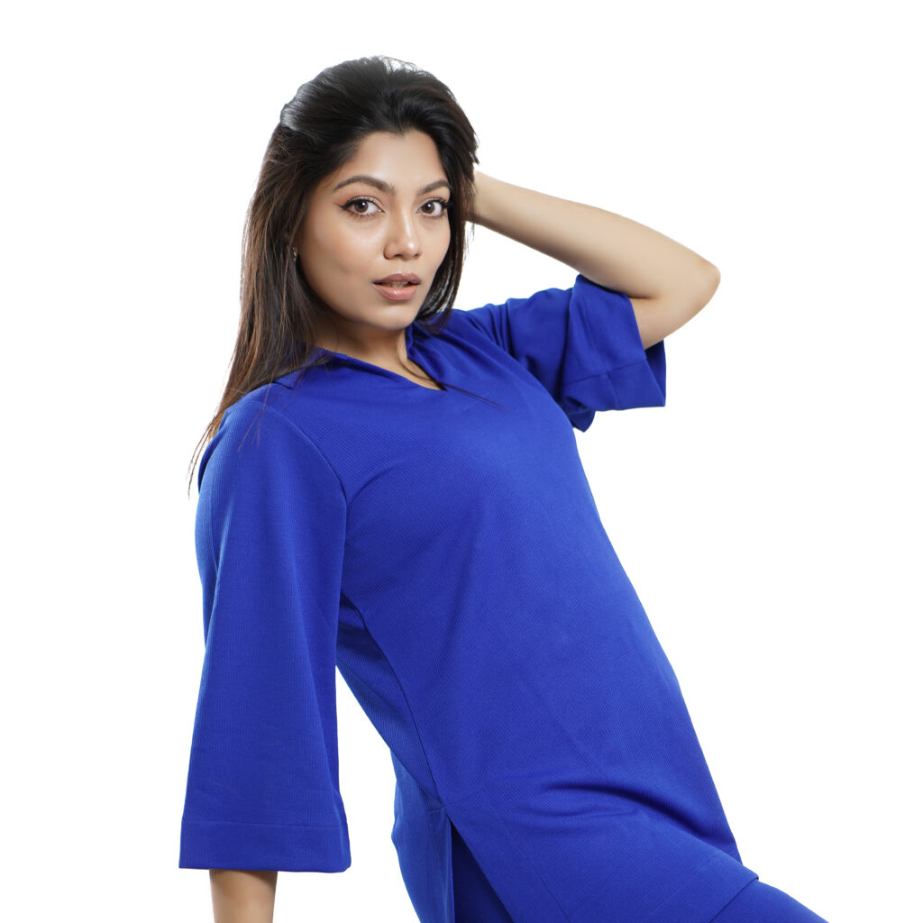 Bloom Long Collar Top – Zaffer – sheactive