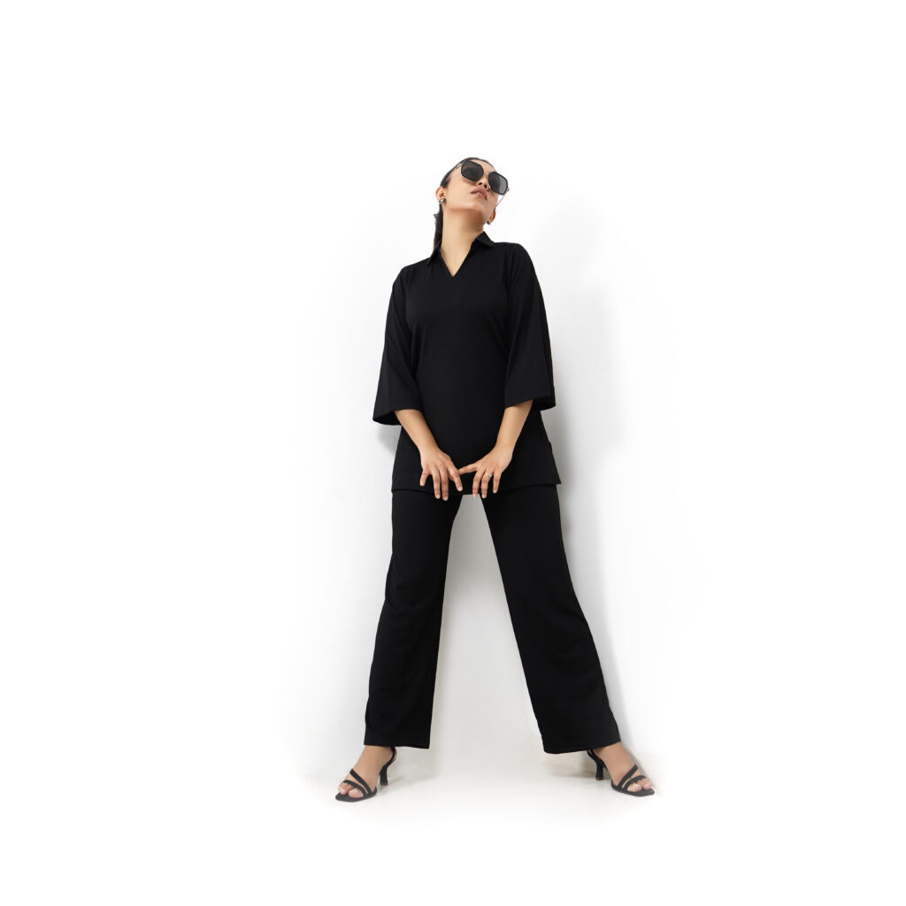 Bloom Long Collar Top – Jade – sheactive